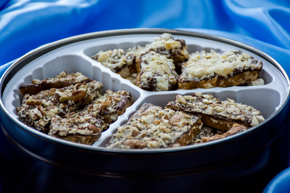 Linders Dark Chocolate Fancy Toffee Tin Sampler – Linders Fancy Toffee